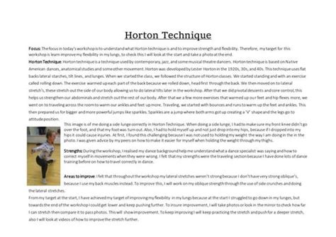 Horton Technique Dance Workshop Pdf