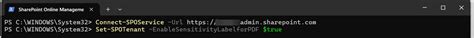 Enable Sensitivity Labels For Pdf Files Using Powershell