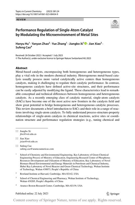 Performance Regulation Of Single Atom Catalyst By Modulating The