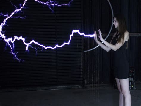 Girl Vs Lightning Nearly Invisible Faraday Cage Protects Her From