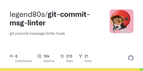 Github Legend80sgit Commit Msg Linter Git Commit Message Linter Hook