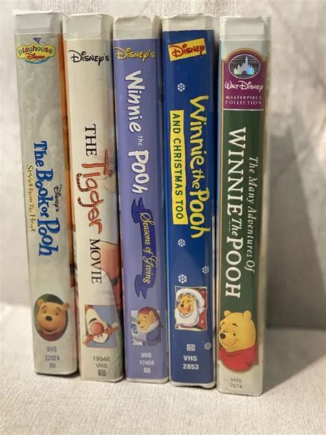 LOT WALT Disney Winnie The Pooh VHS Tapes Movies Cassettes Tested Book Tigger PicClick CA