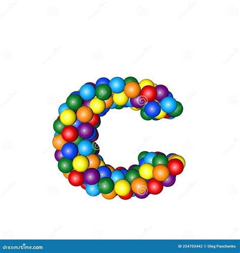 Symbol From Balls Of Rainbow Colors Letter C Stock Vector Illustration Of Color Vector