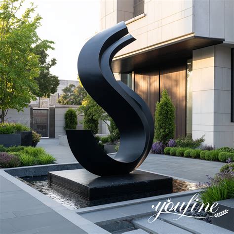 Modern Black Metal Sculpture