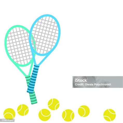 흰색 배경에 테니스 라켓과 공이 있는 템플릿입니다 인기 있는 스포츠 벡터 일러스트 레이 션 Championship에 대한 스톡 벡터 아트 및 기타 이미지 Istock