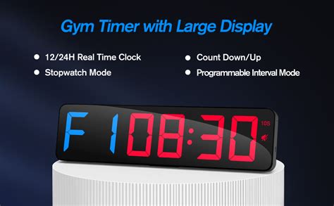 Gym Timer 15 Large Led Digital Wall Clock Interval Timer Clocks With