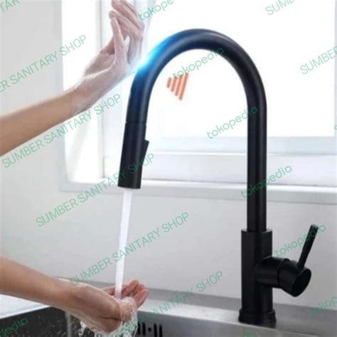 Jual Kran Sink Tarik Sensor Black Mixer Kran Sink Sensor Tarik Hitam Jakarta Barat Sumber