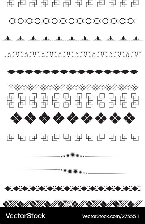 Geometric Text Dividers Royalty Free Vector Image