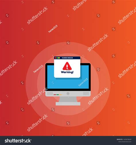 Window Operating System Error Warning Pop เวกเตอร์สต็อก ปลอดค่า