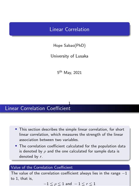 Correlation Pdf Data Analysis Applied Mathematics