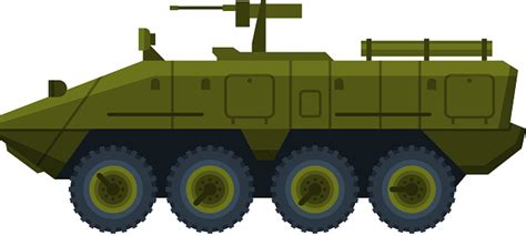 장갑 보병 전투 차량 무거운 특수 수송 플랫 벡터 일러스트 교통수단에 대한 스톡 벡터 아트 및 기타 이미지 교통수단 군사
