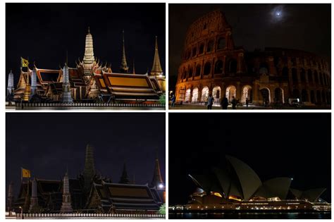 ФОТО Дэлхийн алдартай барилгууд “Эх дэлхийн цаг” т нэгдэж гэрлээ