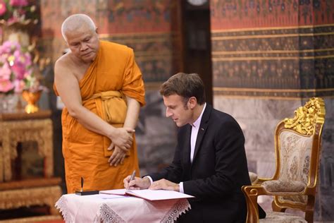 ปธน ฝรั่งเศส มาครง เยี่ยมชมวัดโพธิ์ ทัวร์รอบกรุง