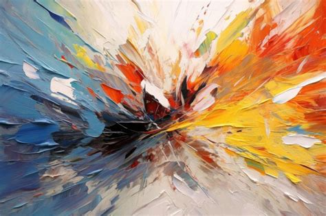 Premium AI Image Symphony Of Abstract Brushstrokes And Splatters On A Canvaslike Background