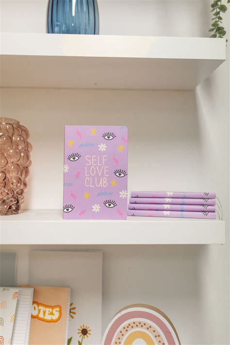 Self Love Club Notes Notebook Diary Journal Date Label Booklet
