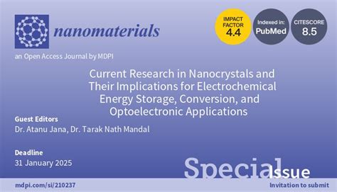 Atanu Jana On Linkedin Special Issue Current Research In Nanocrystals