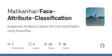 github malikanhar face attribute classification eyeglasses mustache beard and hat