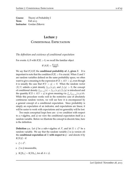 conditional expectation expected value measure mathematics