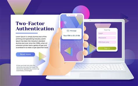 Multi Factor Authentication Mfa Sms Code Password Stock Vector Multi Factor Authentication Mfa Sms Code Password Stock Vector