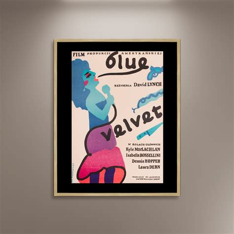 Blue Velvet Movie Poster 1986 Film Print Framed Canvas Etsy
