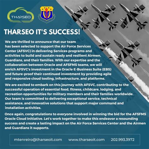 Tharseo It On Linkedin Tharseoit Airforce Afsfms Oraclecloud Oraclepartner