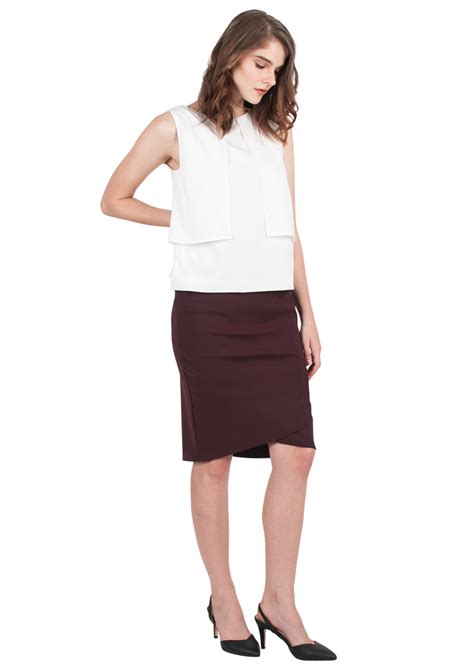 Layered Pencil Skirt Ellysage