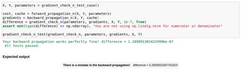 week 1 programming assignment gradient checking improving deep