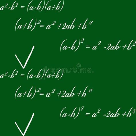 seamless pattern with mathematical formulas stock vector illustration