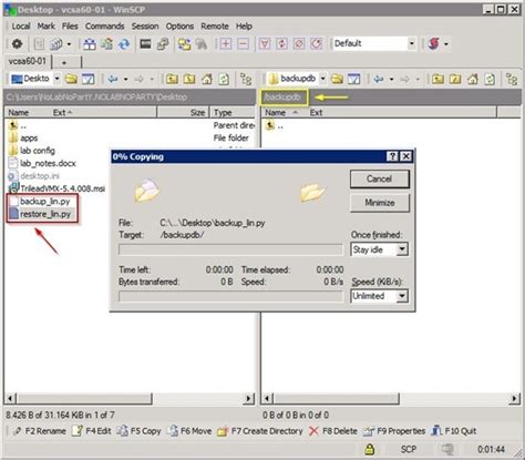 VMware VCSA Database Backup Nolabnoparty