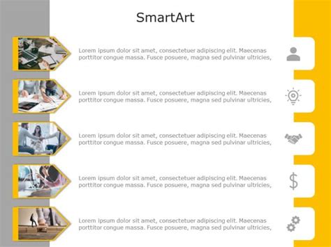 Smartart Picture Picture Vertical 5 Steps