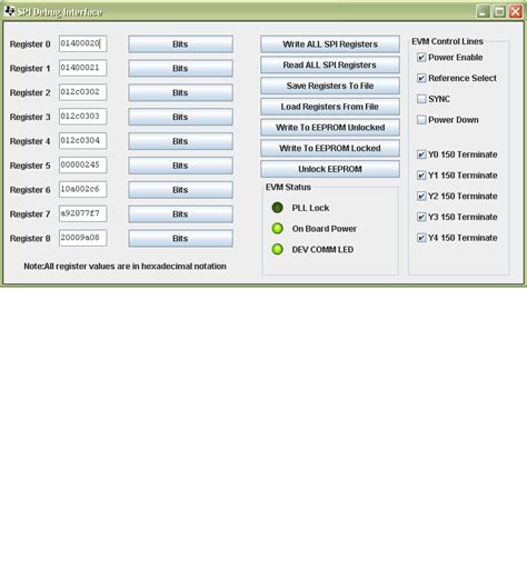 Pll Lock On The Cdce62005evm Clock And Timing Forum Clock And Timing Ti E2e Support Forums