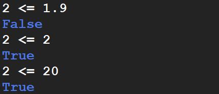 Operadores de Comparação Python