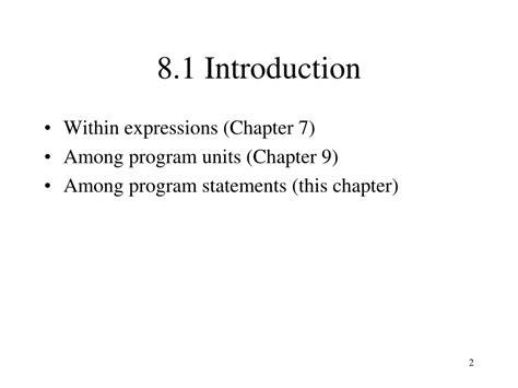 Ppt Chapter 8 Statement Level Control Structures Powerpoint
