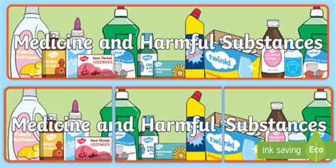 Medicine And Harmful Substances Display Banner