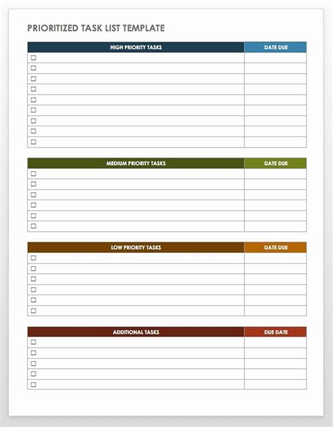 Daily Task List Template Word Peterainsworth