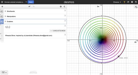 Domain Colored Complex Power Spiral Inspired By Ulukandrate Rdesmos