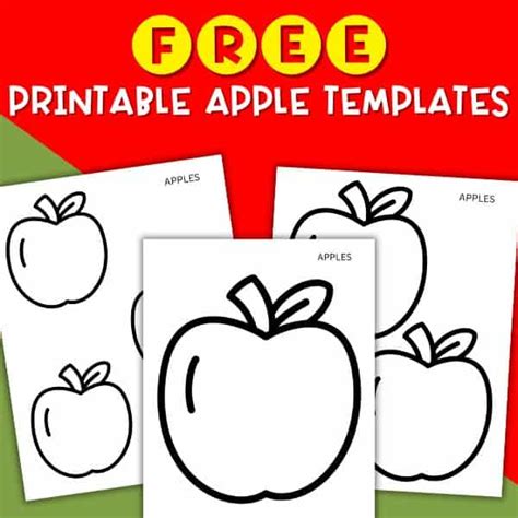 Free Apple Template Printable Large Medium And Small Templates
