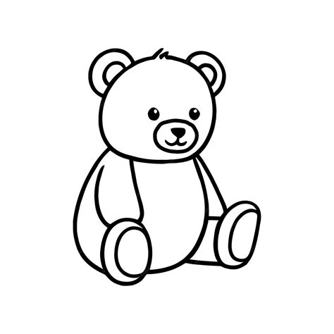Premium Vector Teddy Bear Outline Sketch Vector Hand Drawn Linear