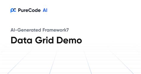 implement framework7 data grid demo using ai