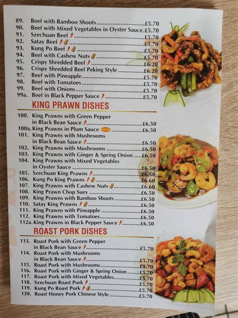 Menu At Tin Sing Fast Food Grantham