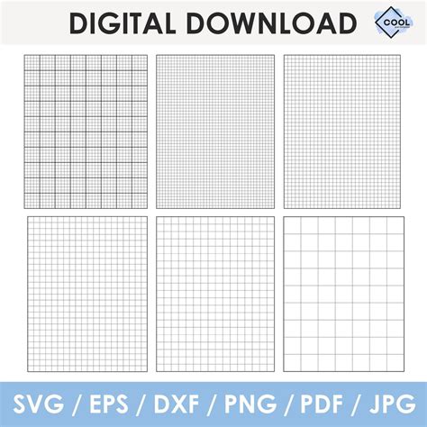 Graph Grid Cross Stitch Paper BIG BUNDLE Pdf Svg Png Printable Instant Download Etsy