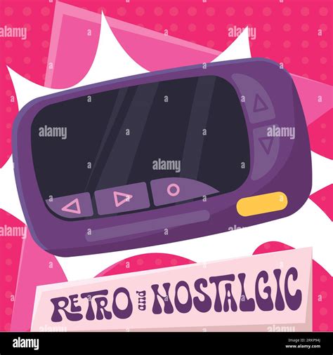 Isolated Vintage Beeper Nostalgic Retro Background Vector Stock Vector Image And Art Alamy