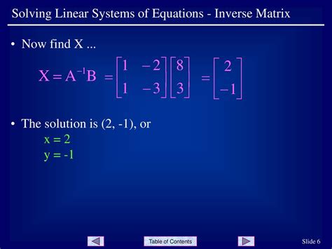 Solving Linear Systems Of Equations Inverse Matrix Ppt Download