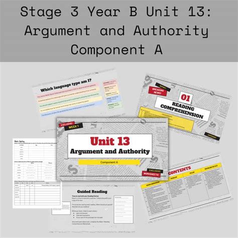 Stage 3 Year B Component A Unit 13 Argument And Authority Tpt