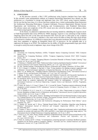 CPU Implementation Using Only Logisim Simulator To Achieve Computer Architecture Learning