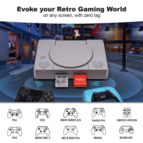 Bitfunx Retroscaler Ps2 Ps1 Wireless Controller Adapter Supports Ps2 Ps1 Game