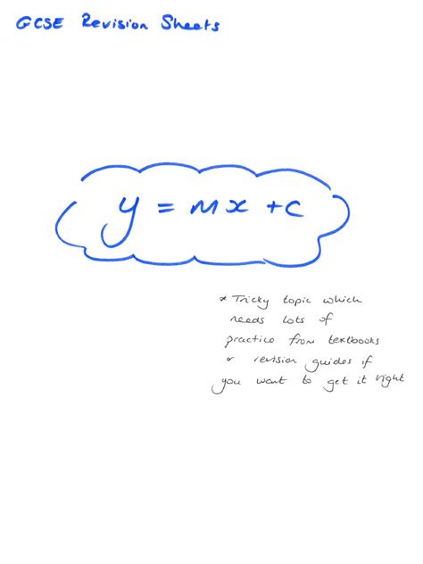 Gcse Weekly Revision Linear Graphs Pdf
