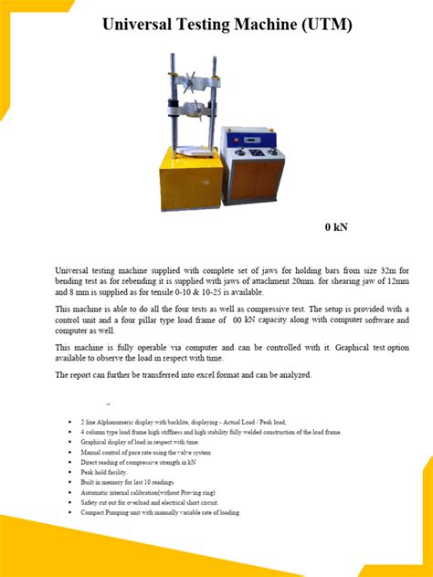 Computerized Universal Testing Machine 600kn Catalogue Pdf Machines