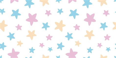 Premium Vector Cute Pastel Stars Seamless Vector Pattern Repeating Background