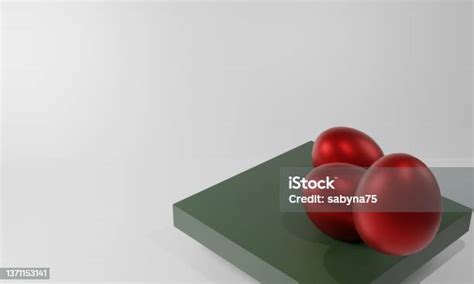 추상 3d 렌더링 해피 부활절 인사말 카드 그린 계란 템플릿 카피 공간이있는 휴일 트렌드 인사말 카드 간단하고 미니멀한 개념 3d 일러스트레이션 3차원 형태에 대한 스톡